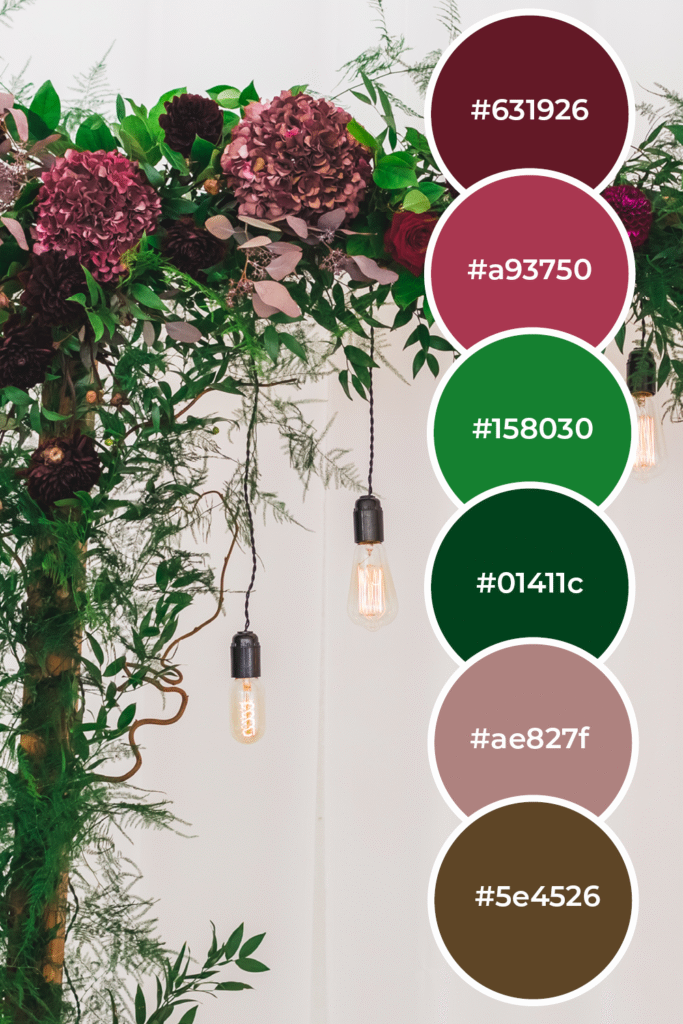 5 Color Palettes to Inspire Your Maroon Wedding - Whitetail Wedding