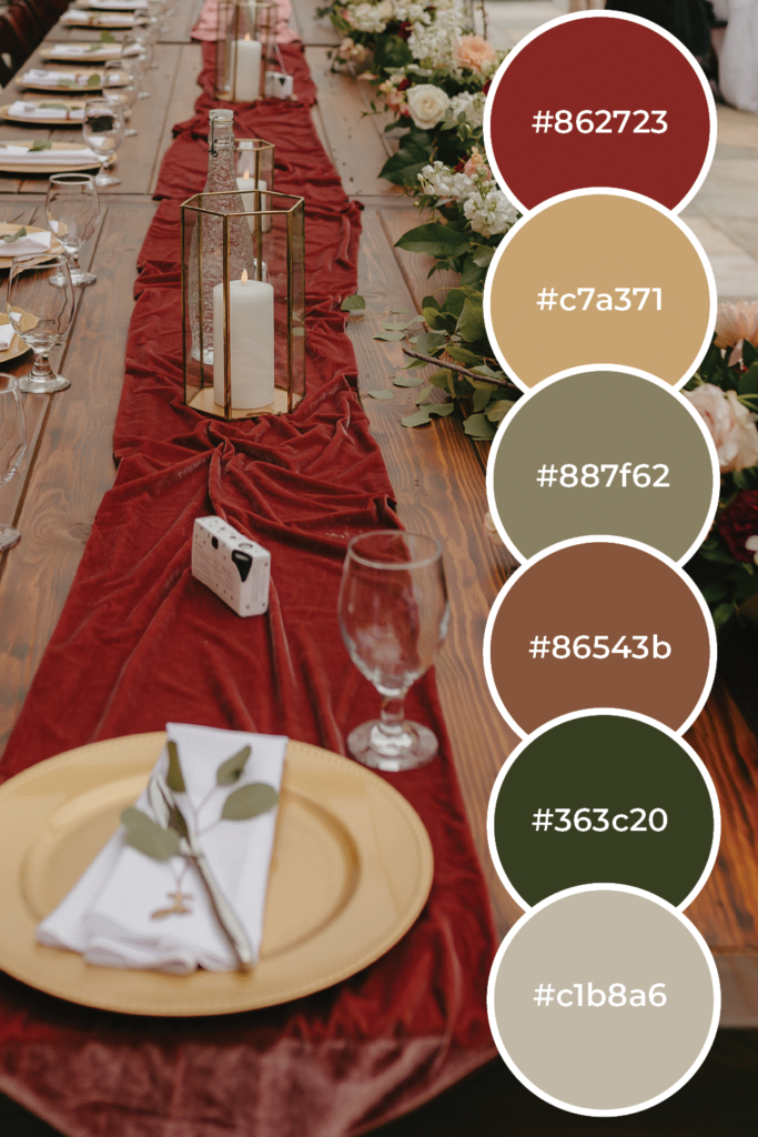 5 Color Palettes to Inspire Your Maroon Wedding - Whitetail Wedding